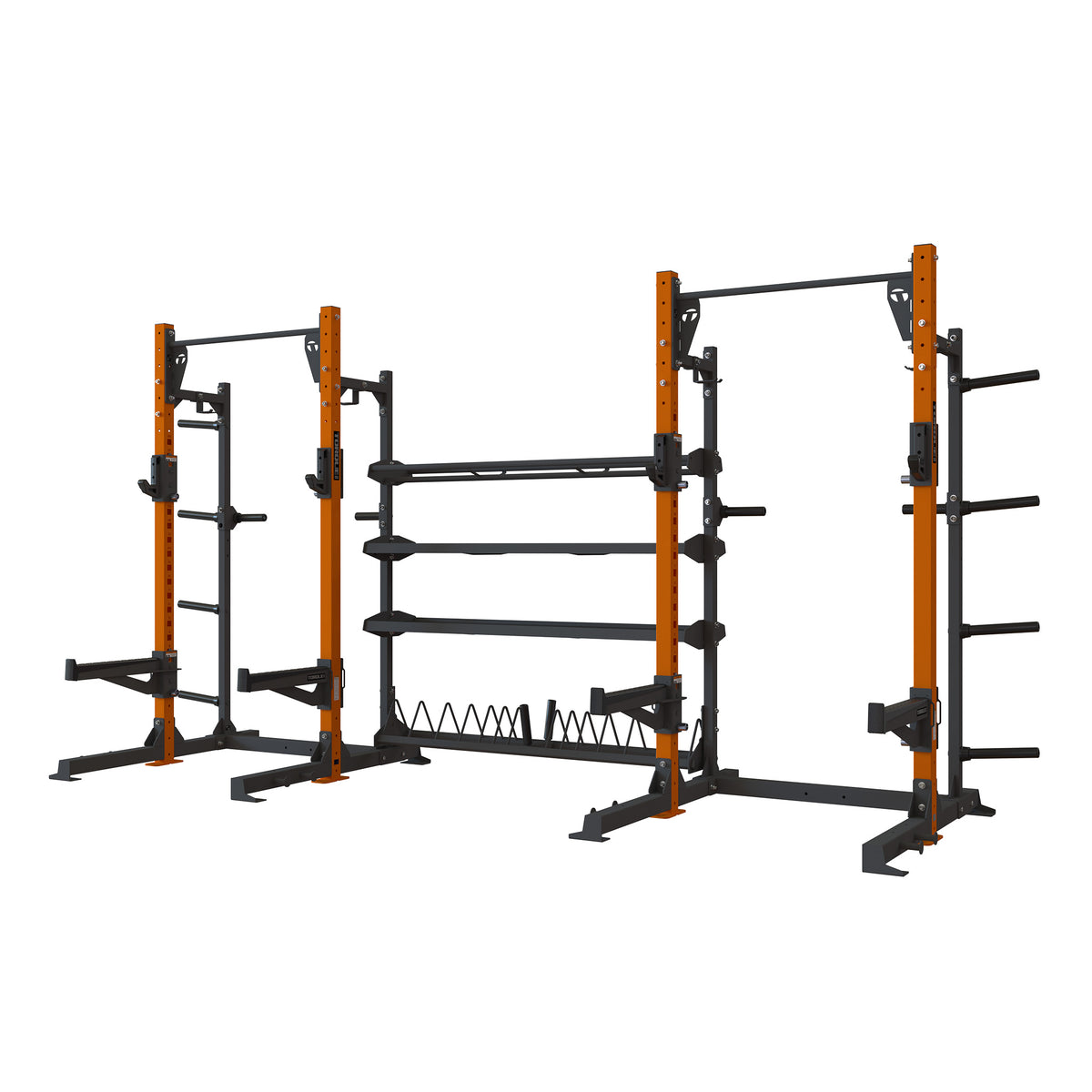TR1 Double Half Rack with Storage - 8ft – Torque Fitness - Commercial