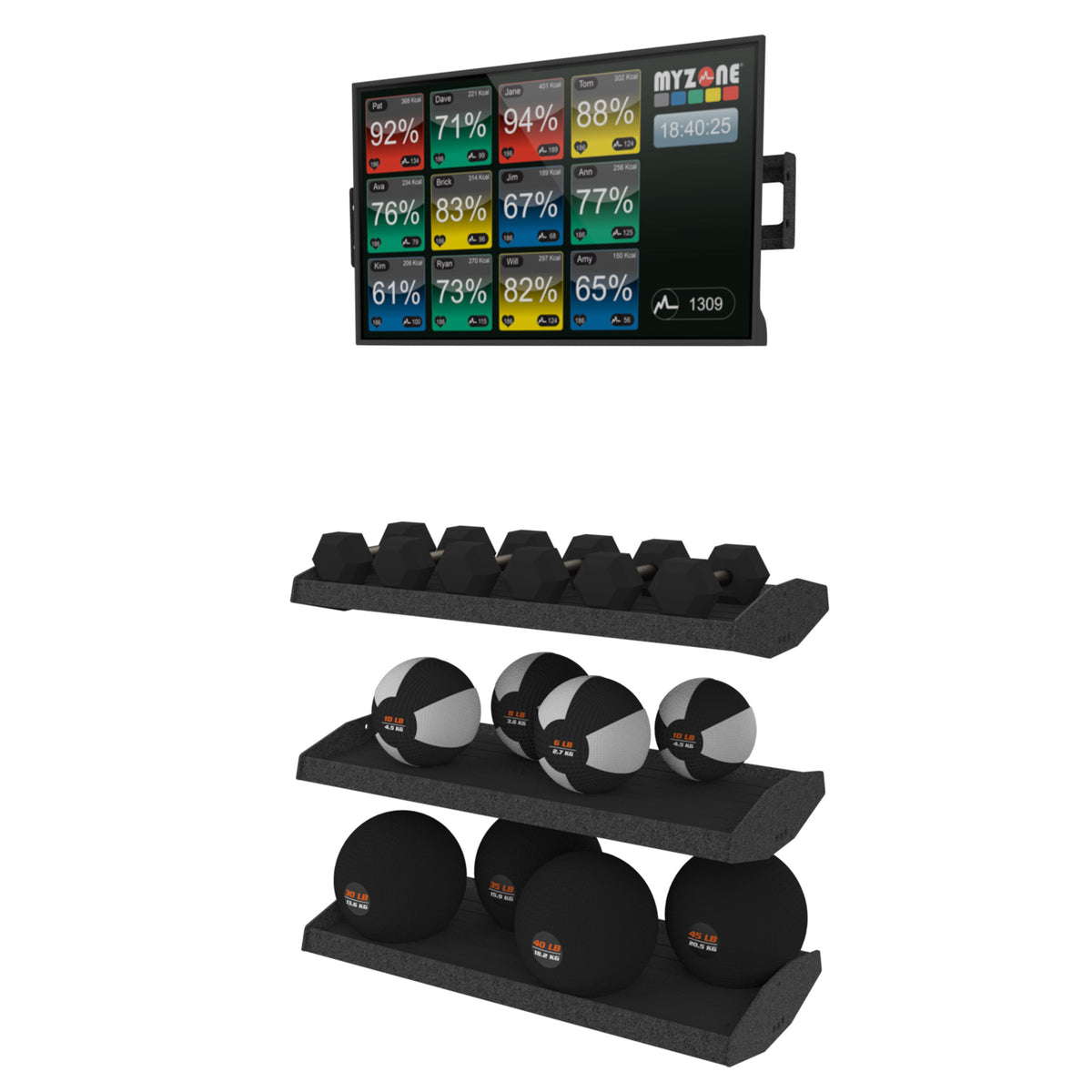 4 Ft (1.2 M) Monitor Mount & Storage Module – Torque Fitness - Commercial