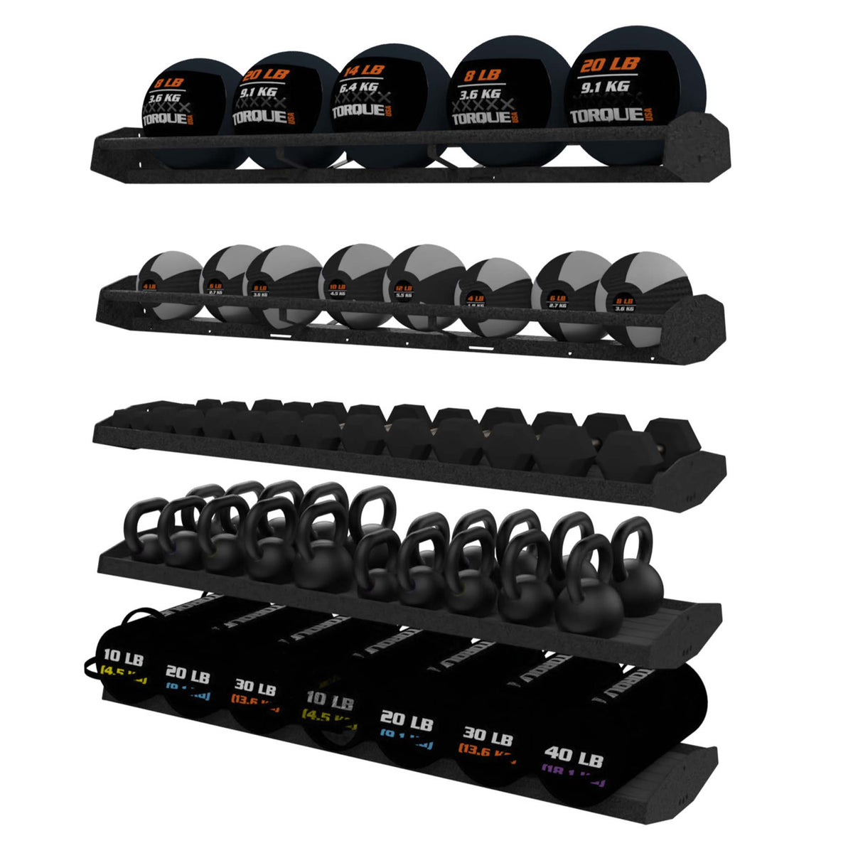 6 Ft (1.8 M) Accessory Storage Module – Torque Fitness - Commercial